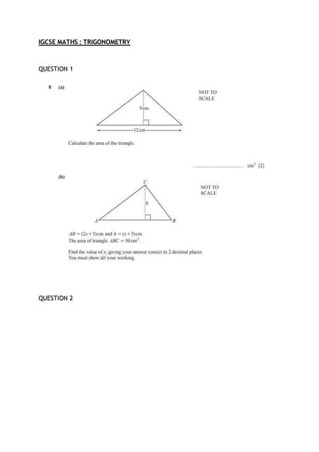 IGCSE MATHS- TRIGONOMETRY CLASS WORK.pdf IGCSE MATHS- TRIGONOMETRY CLASS WORK.pdf