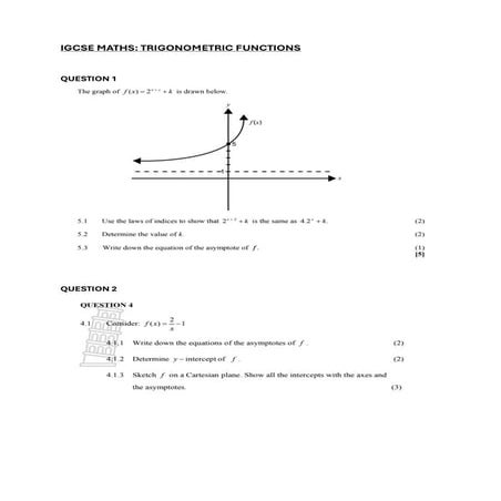 Igcse Maths Trigonometry Maths Questions Pdf