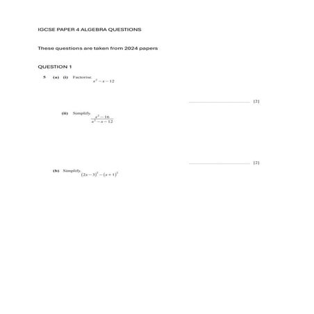 IGCSE PAPER 4 ALGEBRA PRACTICE QUESTIONS.pdf