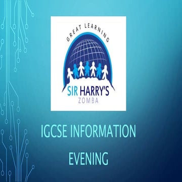 IGCSE Information Evening | PPT