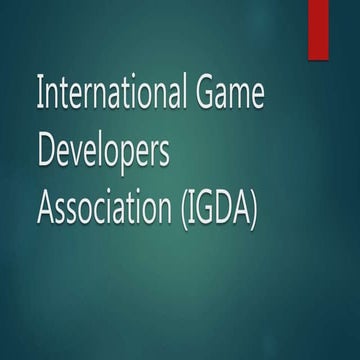 IGDA & AIGA Info and Comparison | PPT