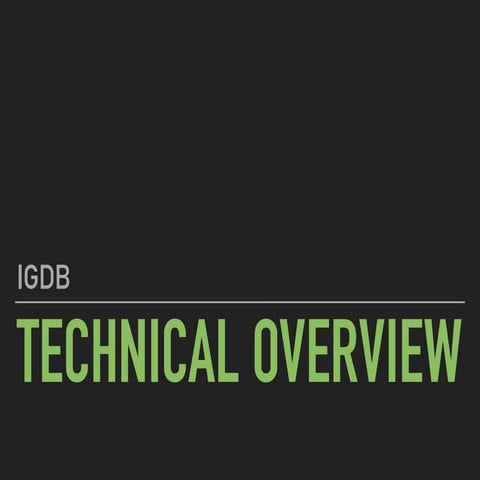 Technical presentation of IGDB.com