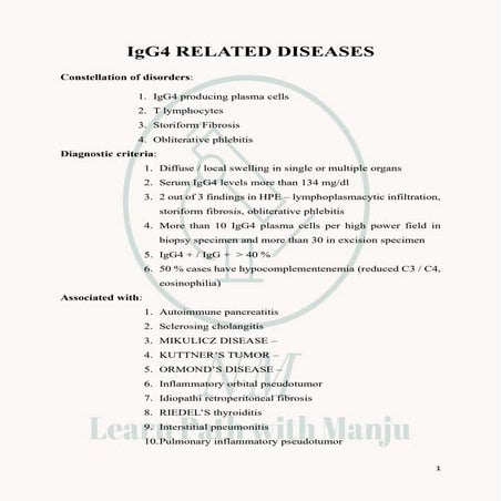 IGG4 related diseases. .pdf