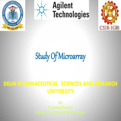Study Of Microarray (Genomic study) | PPT