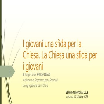 I giovani una sfida per la chiesa | PPTX