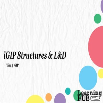 iGIP Tier 3 structures and L&D | PPTX