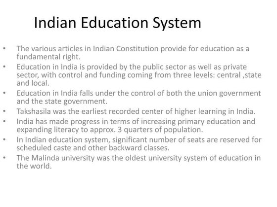 Education system in india | PPTX