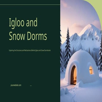 What are Igloo and Snow Dorms where they found .pptx