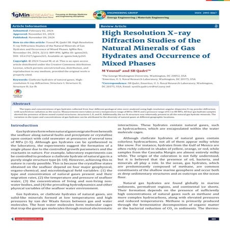 High Resolution X-ray Diffraction Studies of the Natural Minerals of ...