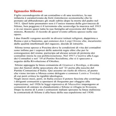 Ignazio Silone | PDF