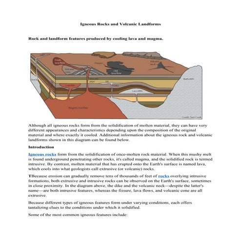 Forms of igneous rocks | PDF