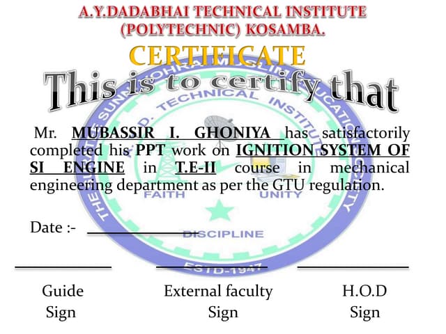 Ignition Systems in SI Engines | PPTX
