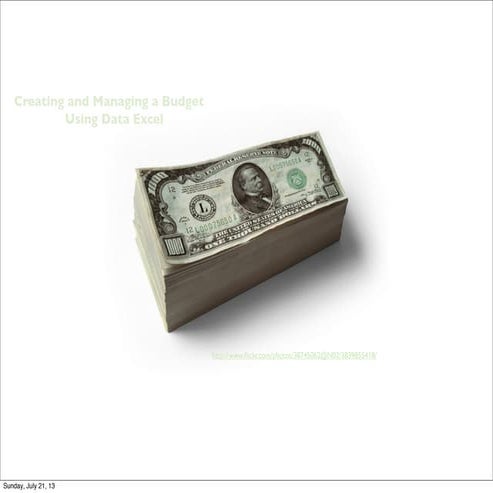 Creating and Managing a Budget Using Data Excel | PPT