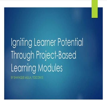 Project Based Learning Demystified | PPTX
