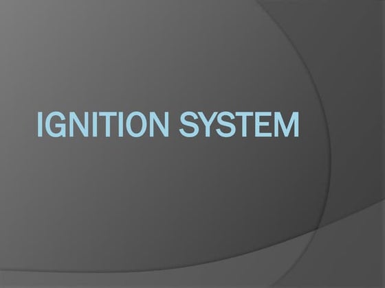 Ignition systems | PPTX