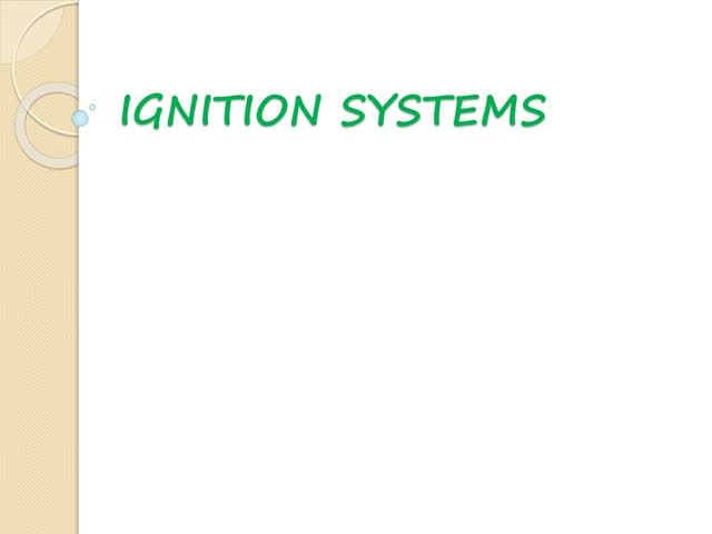 Automotive : Ignition System | PPTX