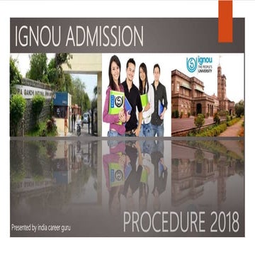 IGNOU ADMISSION PROCEDURE 2018 | PPT