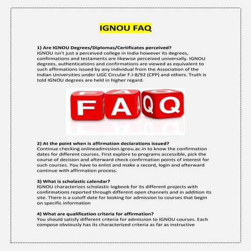 Ignou faq | PDF