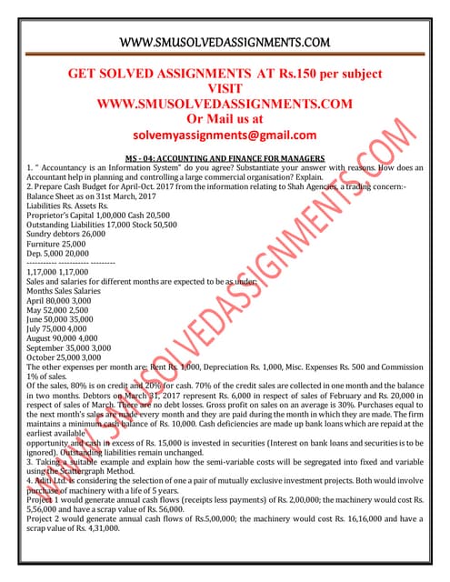 IGNOU MBA MS 8 SOLVED ASSIGNMENTS | PDF IGNOU MBA MS 8 SOLVED ASSIGNMENTS | PDF