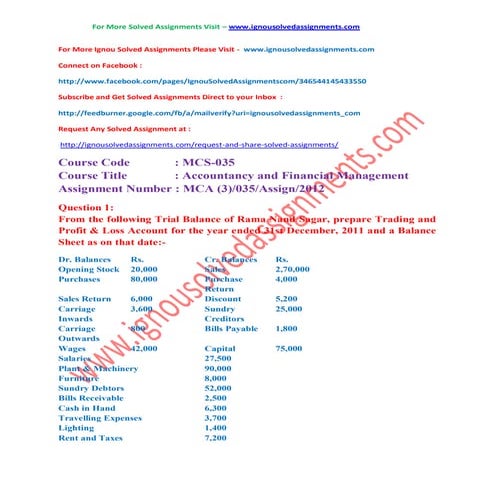 Ignou mcs 035 solved assignment 2012-13 | PDF