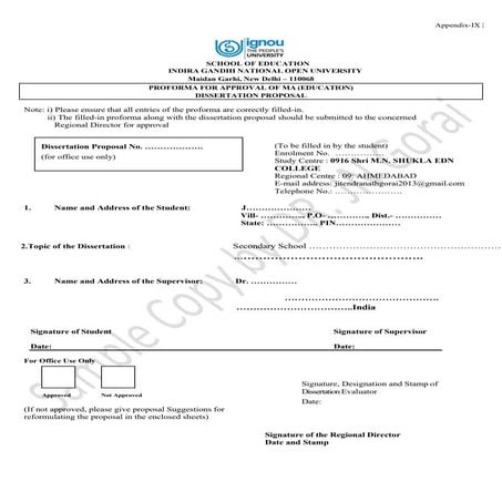 IGNOU Proposal format for Dissertation .pdf