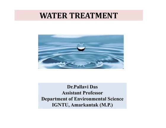 water treatment plant ppt | PPSX