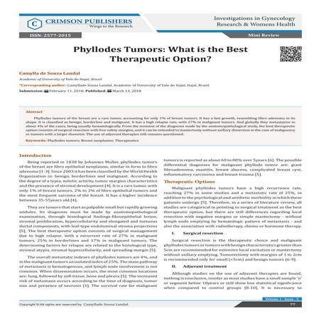 Phyllodes Tumors: What is the Best Therapeutic Option?_ Crimson ...