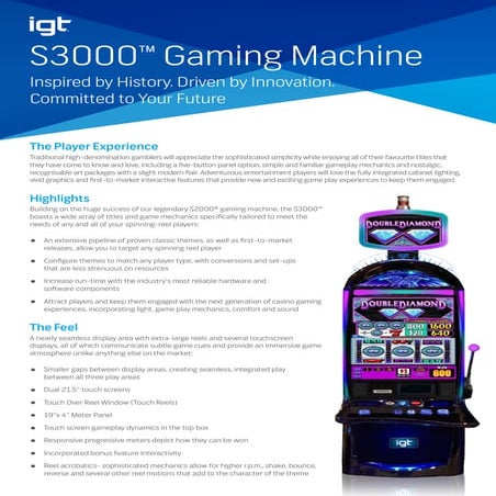 IGT's S3000 overview | PDF