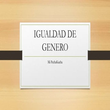Igualdad de genero | PPTX