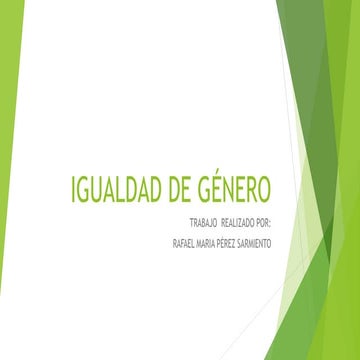 La igualdad de genero | PPTX