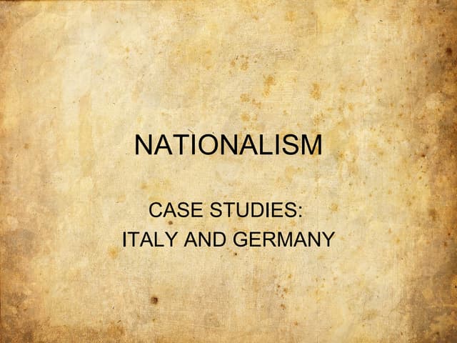 Unification of Italy, History, class 10 cbse | PDF
