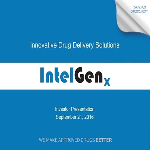 Igxt sep 21 investor presentation | PPT