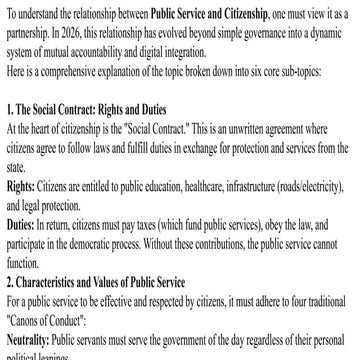 public service and citizenship*under citizenship and heritage study | PPTX