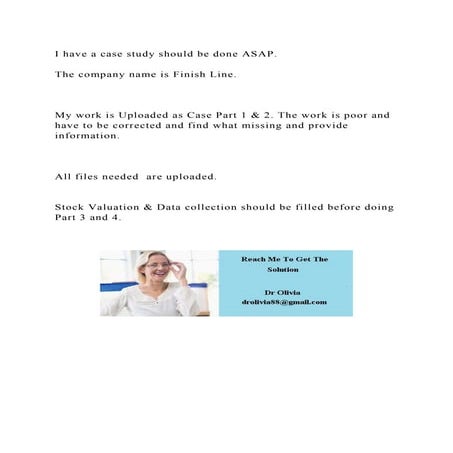 I have a case study should be done ASAP. The company name is Fin.docx