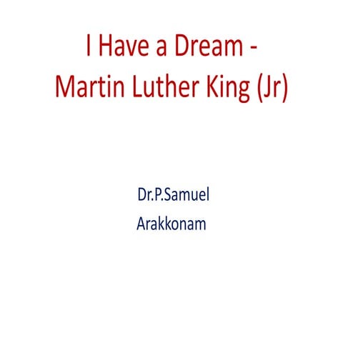 I have a dream | PPTX