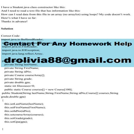 I have a Student.java class constructor like thisAnd I need to re.pdf | Programming Languages ...