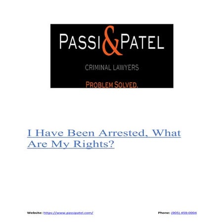 I have been arrested | PDF