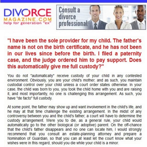 I have been the sole provider for my child | PPT