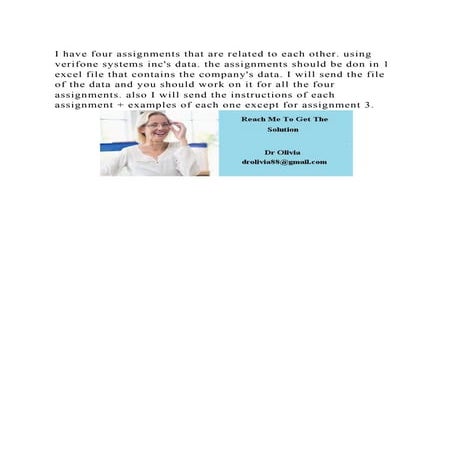 I have four assignments that are related to each other. using verifo.docx