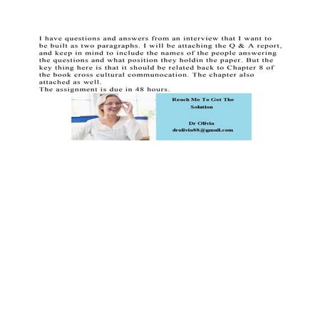 I have questions and answers from an interview that I want to be bui.docx