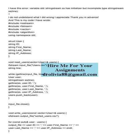 I Have This Error Variable Stdstringstream Ss Has Initipdf 9011