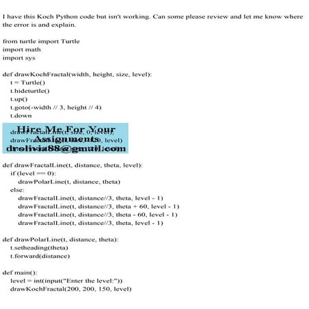 I have this Koch Python code but isnt working. Can some please revi.pdf