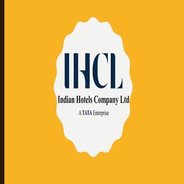 Indian Hotels Company Ltd (IHCL) | PPTX