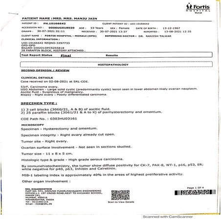 Ihc report biopsy | PDF