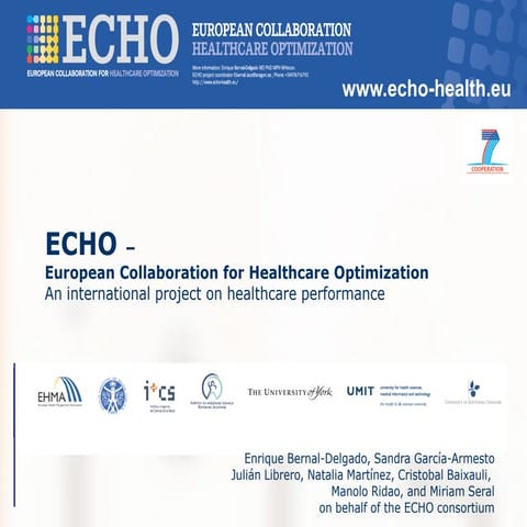 ECHO Project in Sydney in July 2013 for the 9th World Congress of the ...