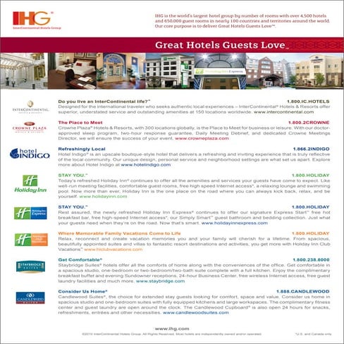 IHG Brand Descriptions | PDF