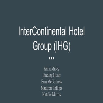 IHG corporate audit | PPTX