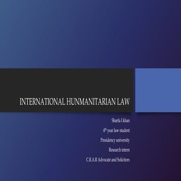 international humanitarian law | PPTX