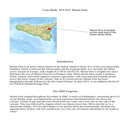 Mount pinatubo case study | DOCX