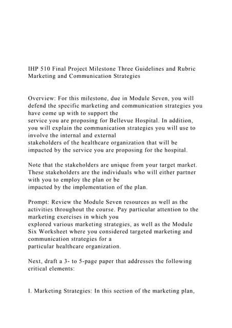 IHP 510 Module Two Short Paper Guidelines and Rubric .docx | Healthcare ...